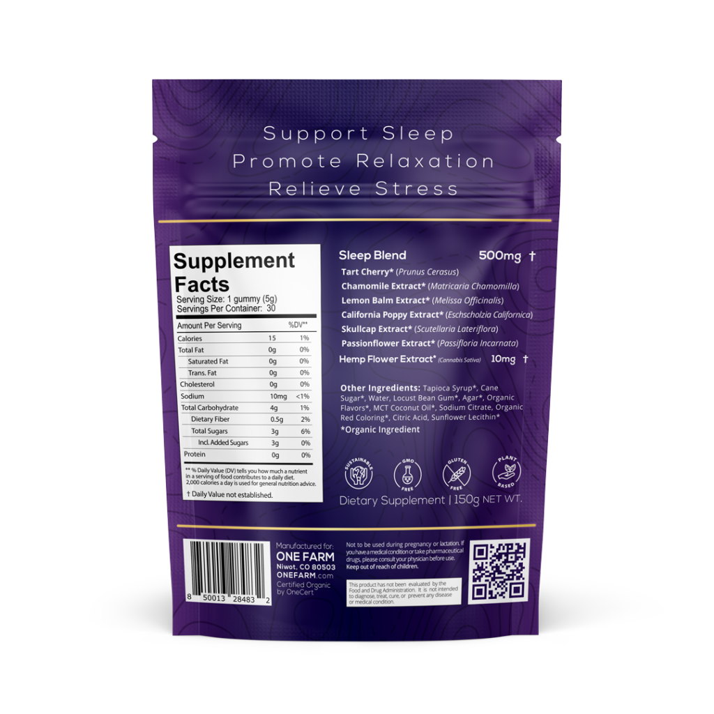 Sleep Gummies | One Farm Organic Superfoods
