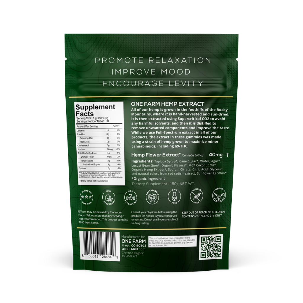 Superfood Relax Gummies | One Farm Organic CBD